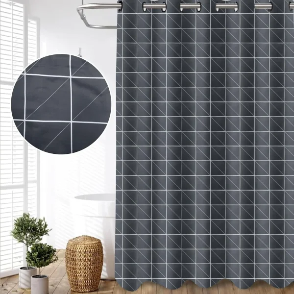 Premium Hookless Petals Design Shower Curtain